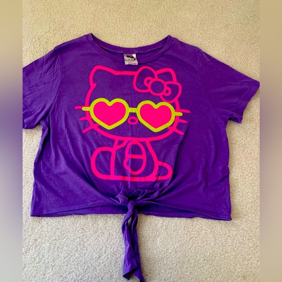 Sanrio | Tops | Authentic Sanrio Crop Top With Tie Bottom | Poshmark